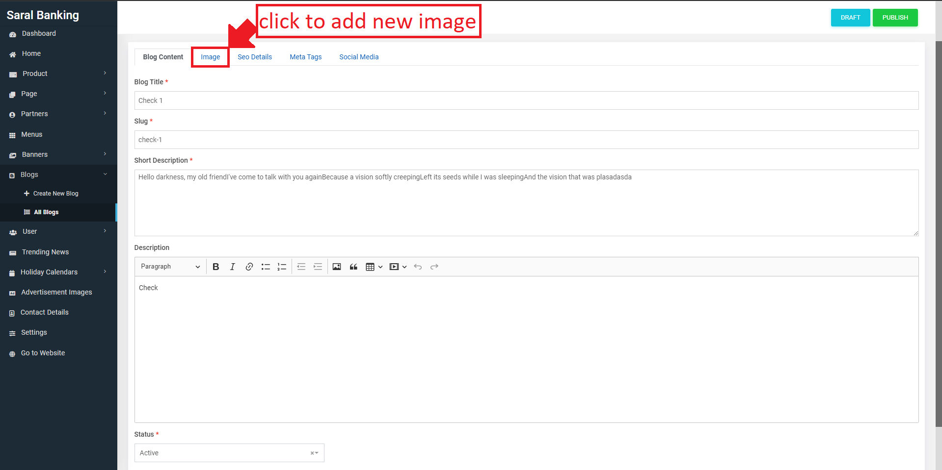 Cms Module — Saral Banking Sewa 0.1 documentation